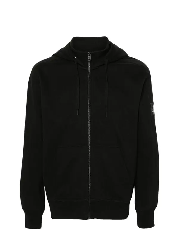 Calvin Klein Cotton Zip-up Hoodie - Black