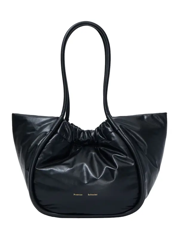 Proenza Schouler Ruched Leather Tote Bag - Black