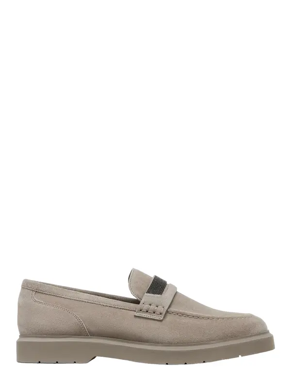 Brunello Cucinelli Crystal-embellished Loafers - Neutrals