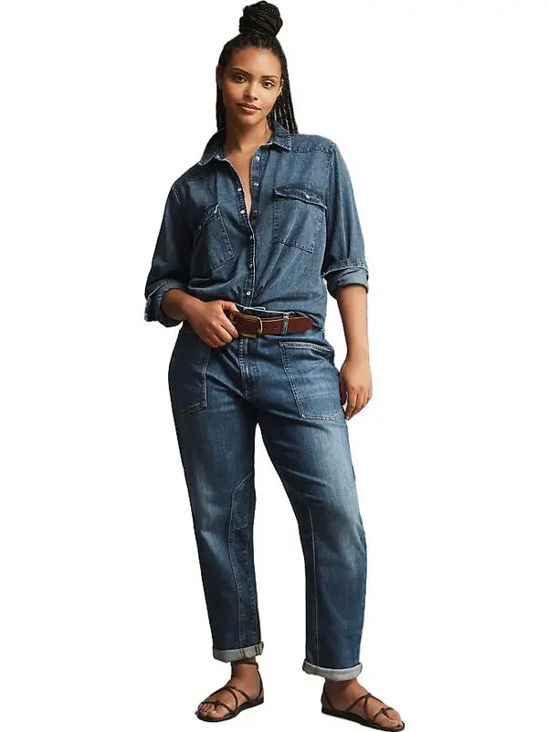 PILCRO The Wanderer Mid-rise Relaxed Jeans - Borocay Wash