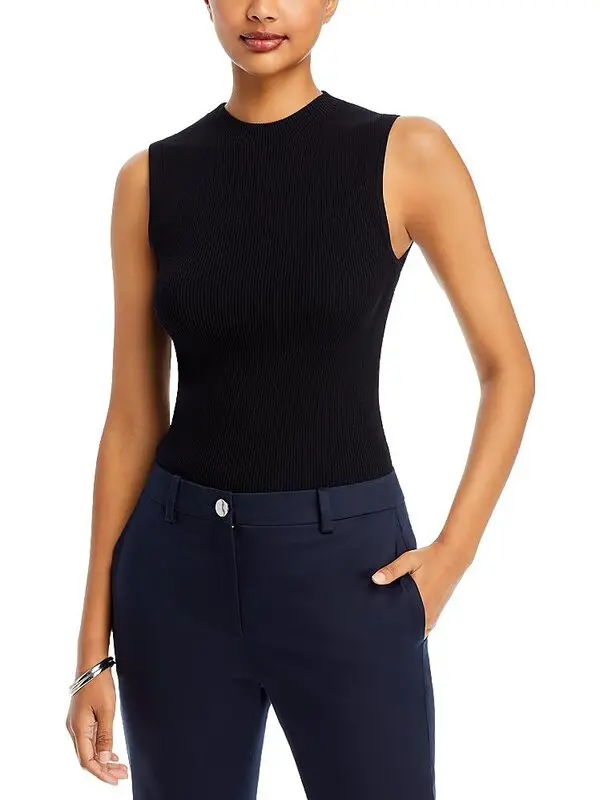 BOSS Feskies Sleeveless Ribbed Top - Black