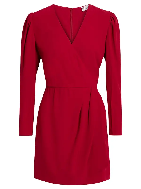 Red Valentino Wrap-effect Crepe Mini Dress - Red