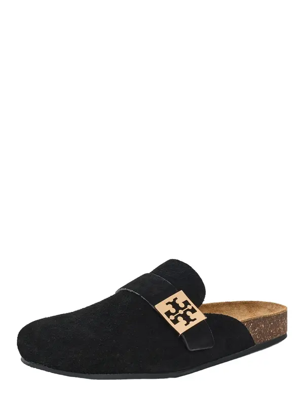 Tory Burch Mellow Mules - Perfect Black/gold