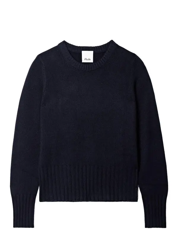 ALLUDE Net Sustain Cashmere Sweater - Blue