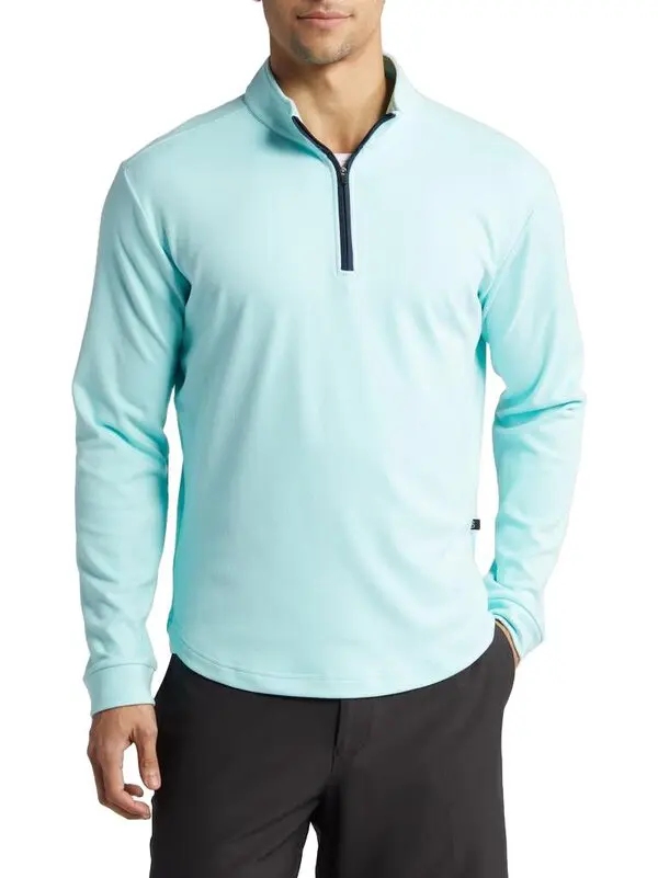 SWANNIES Emery Quarter-zip Golf Pullover - Aqua