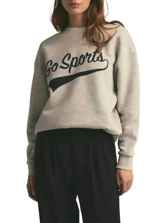 FAVORITE DAUGHTER Go Sports Sweatshirt - Heather Grey