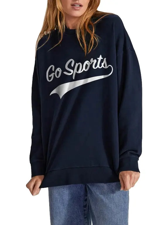 FAVORITE DAUGHTER Go Sports Sweatshirt - Navy