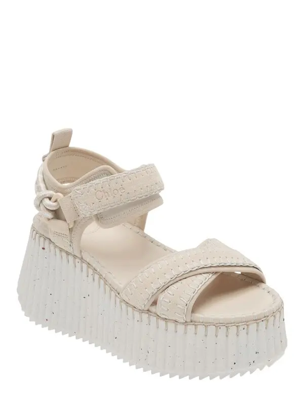 Chloé Nama Platform Sandal - White