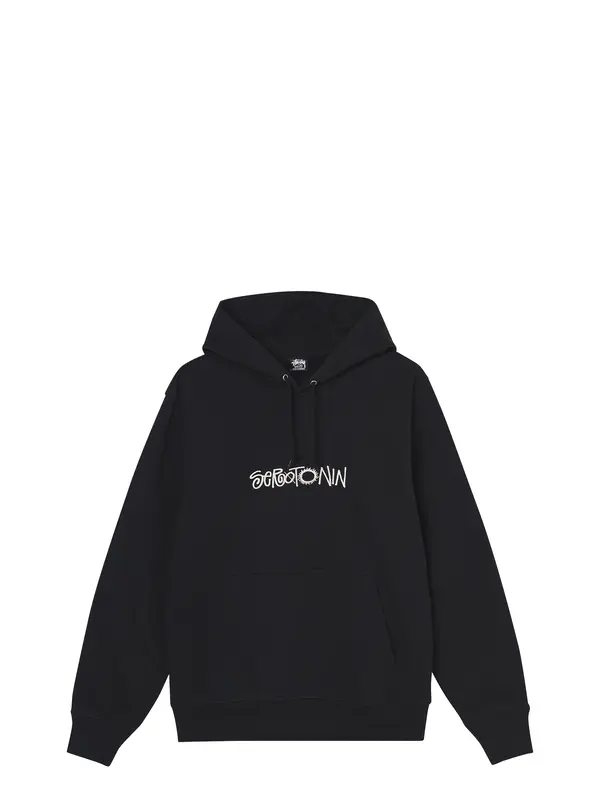 StÜssy Embroidered Hoodie - Black