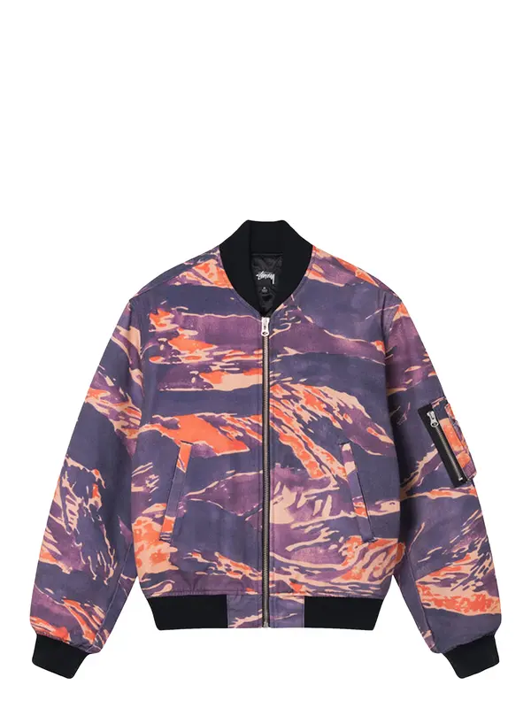 StÜssy Tigris Canvas Bomber - Purple