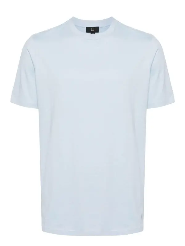 Dunhill Logo-embroidered Cotton T-shirt - Blue