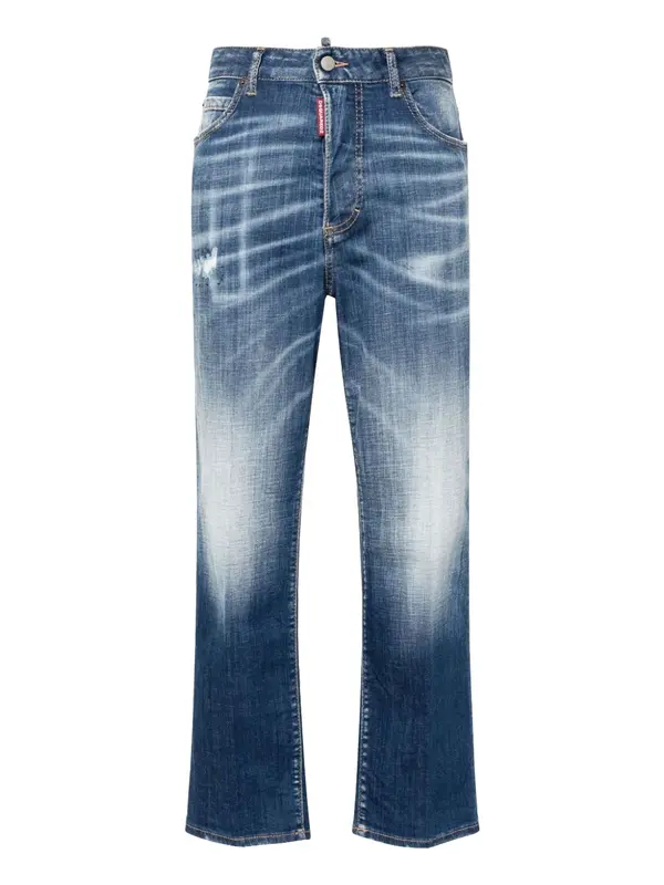 Dsquared2 Boston High-rise Cropped Jeans - Blue