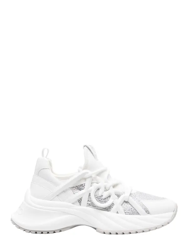 Pinko Love Birds Embellished Sneakers - White
