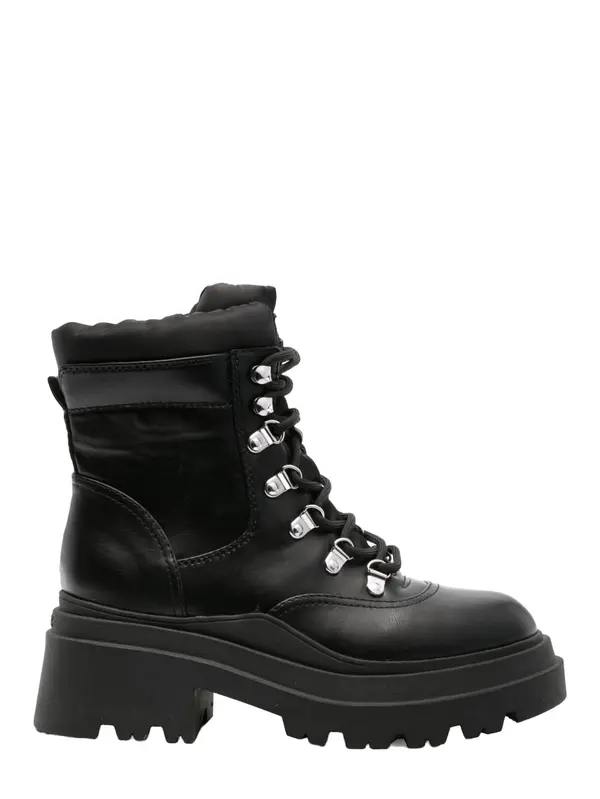 Guess Vaney Lace-up Combat Boots - Black