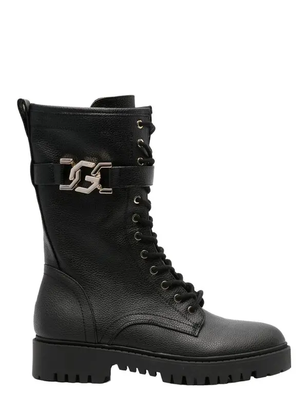 Guess Oriss Logo-plaque Boots - Black