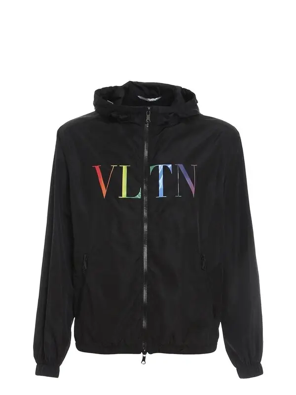 Valentino Garavani Logo Windbreaker - Black