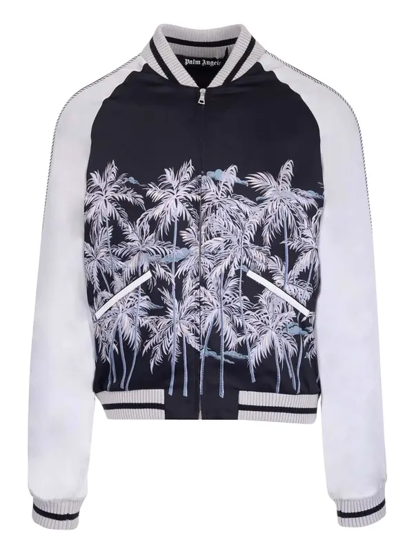 Palm Angels Printed Bomber - Black