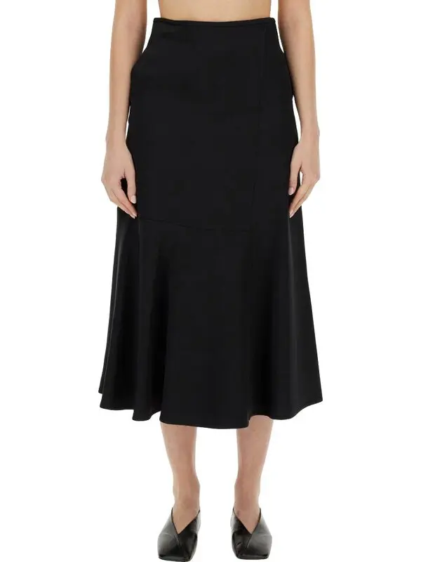 JIL SANDER Flared Skirt - Black