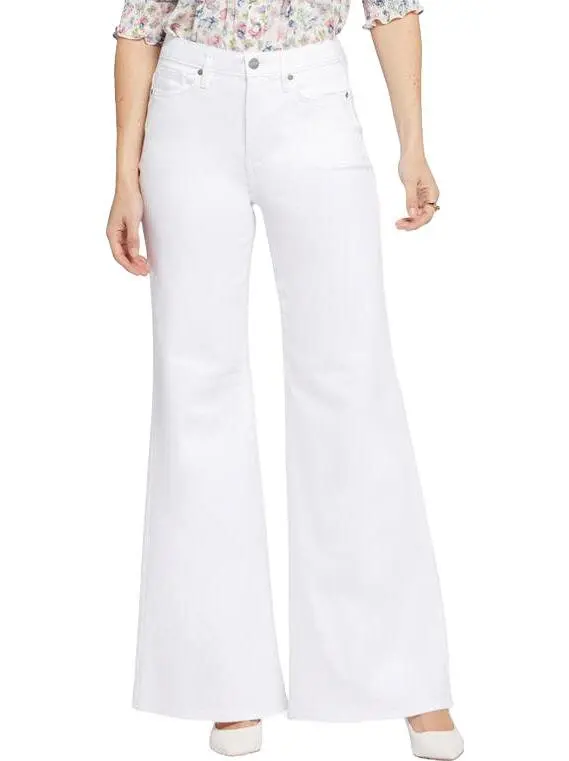 NYDJ Mia Palazzo High-waist Flare Jeans - Optic White