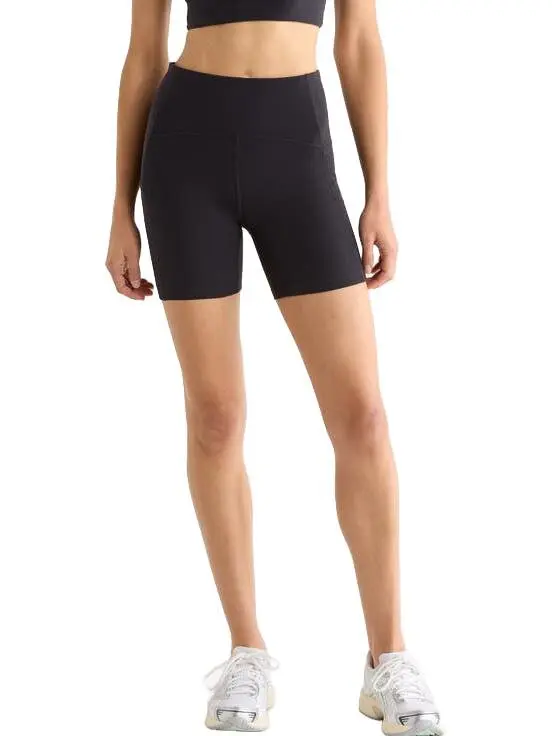 Zella Studio Luxe Pocket Bike Shorts - Black