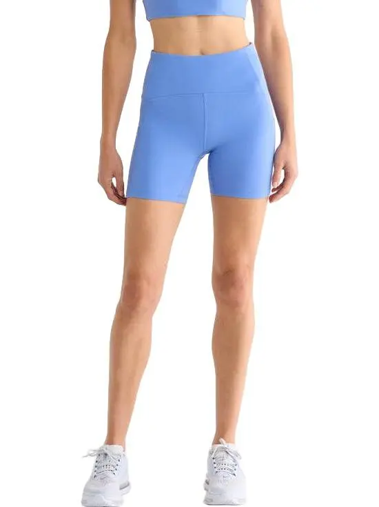 Zella Studio Luxe Pocket Bike Shorts - Blue Azurite