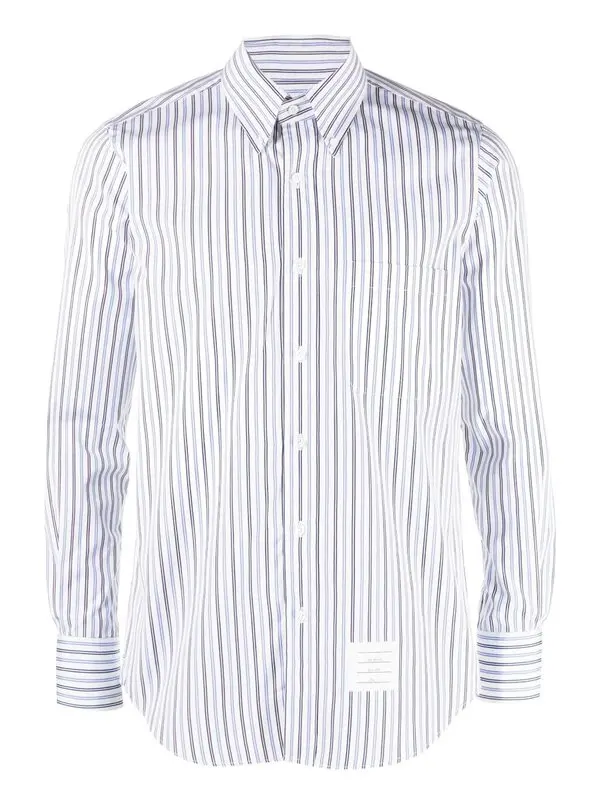 Thom Browne Striped Poplin Shirt - White