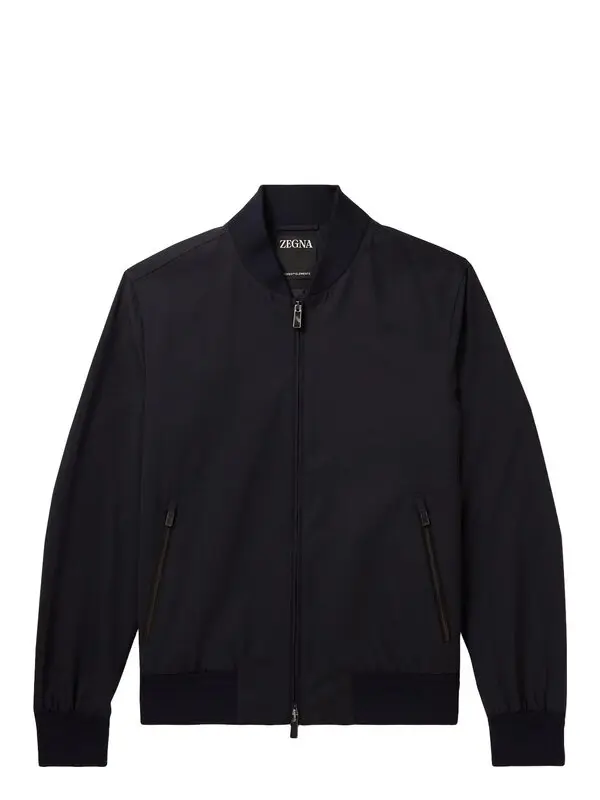 Zegna Wool-shell Bomber Jacket - Black