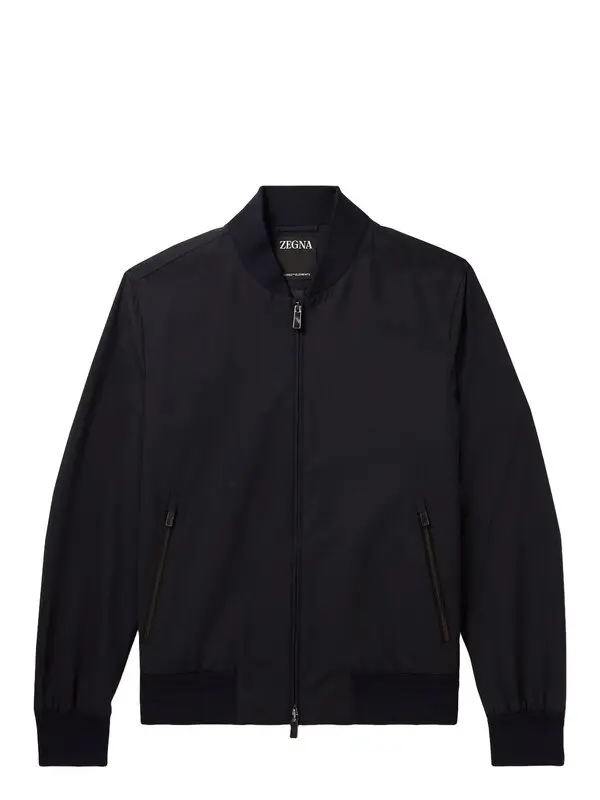 Zegna Wool-shell Bomber Jacket - Black