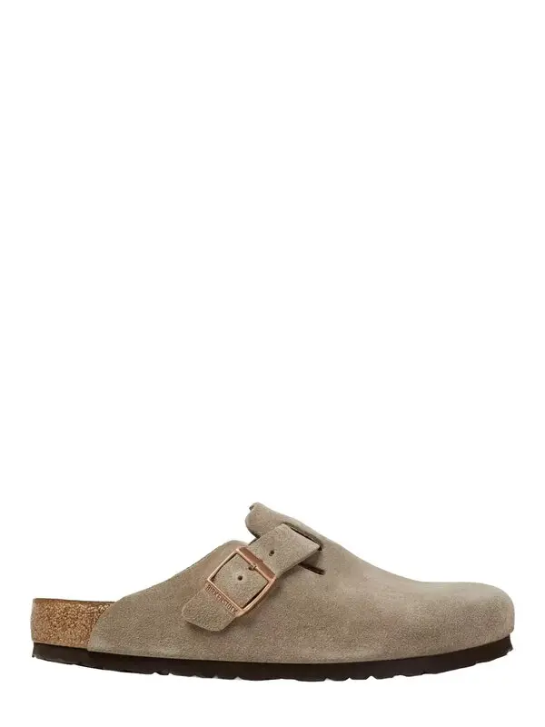 BIRKENSTOCK Boston Suede Clogs - Brown