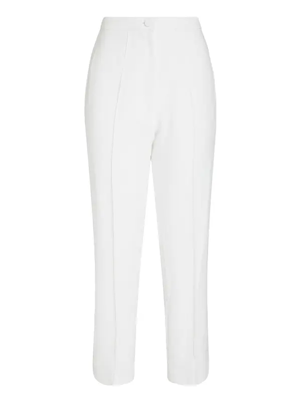 CATHERINE DEANE Milani Cropped Straight-leg Pants - White