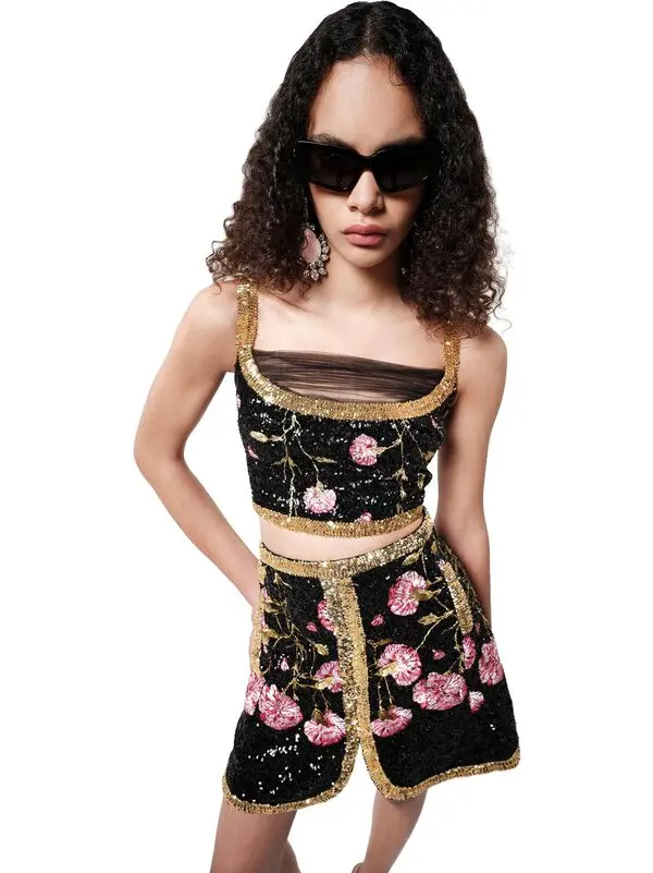 Giambattista Valli Sequin Mini Skirt - Multi