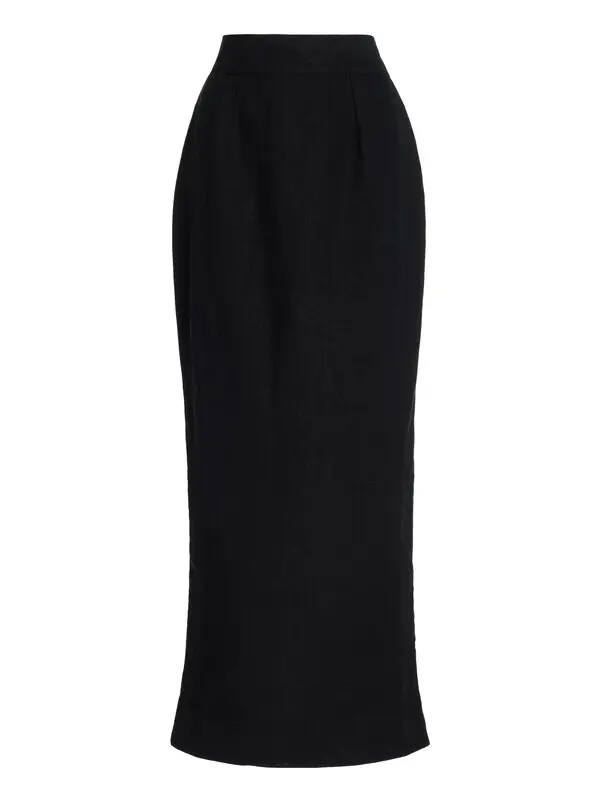Posse Emma Linen Maxi Skirt - Black
