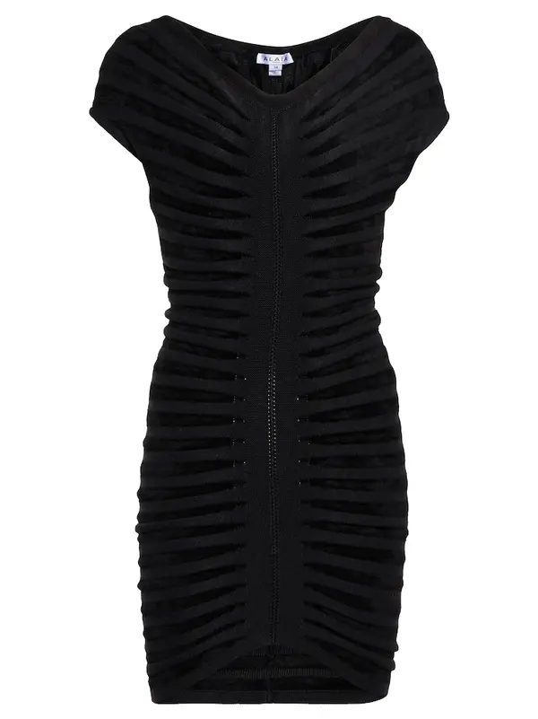 Alaïa Off-shoulder Mini Dress - Black