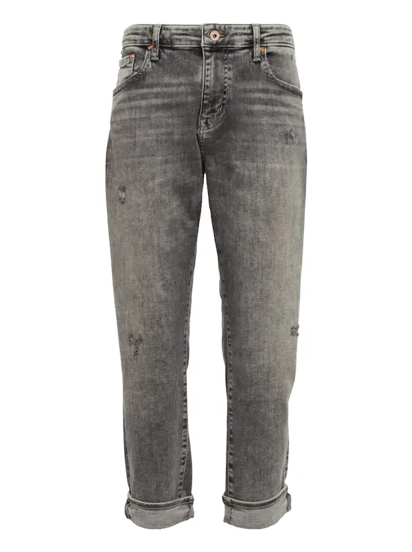 Ag Ex-boyfriend Mid-rise Slim Jeans - Grey