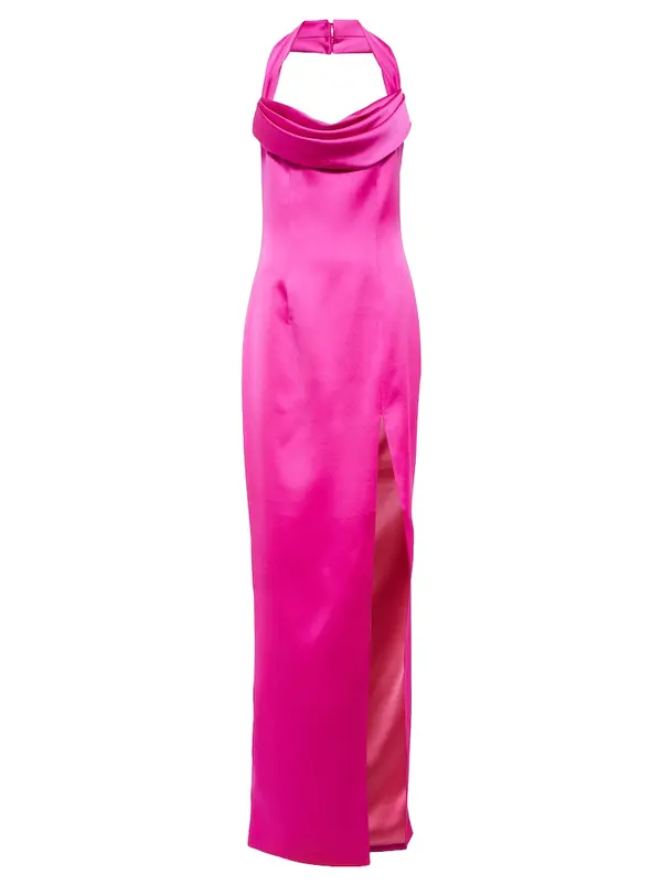 RASARIO Satin Gown - Pink