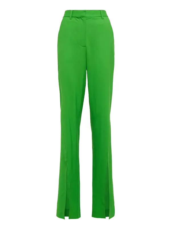 Giuseppe Di Morabito High-rise Wool-blend Pants - Green