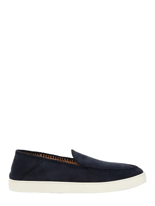 Giorgio Armani Galleria 3 Suede Loafers - Blue