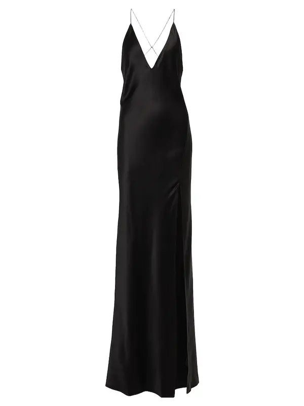NILI LOTAN Katie Silk Gown - Black