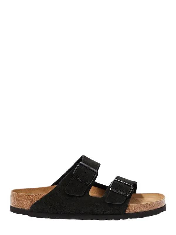 BIRKENSTOCK Arizona Suede Sandals - Black