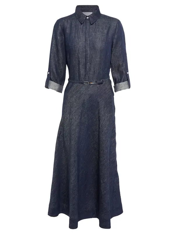 Gabriela Hearst Marley Denim Midi Dress - Blue