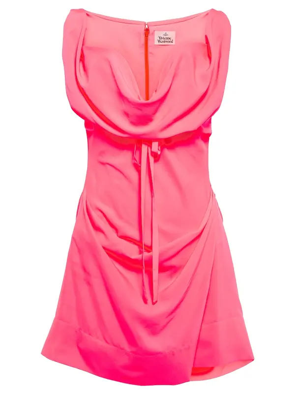 VIVIENNE WESTWOOD Draped Crêpe Minidress - Pink