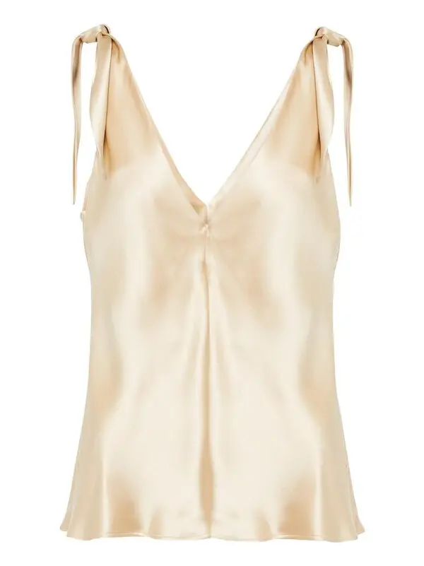Gabriela Hearst Arrow Silk Top - Beige