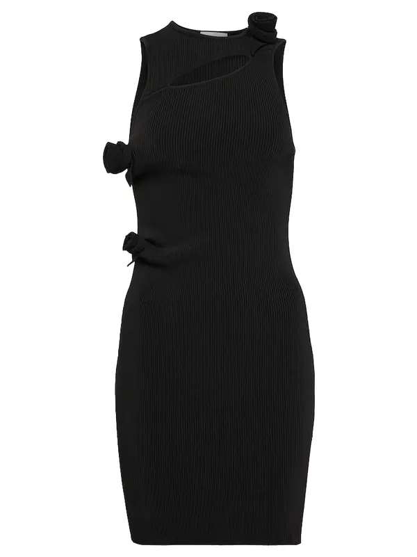 Coperni Appliquéd Cutout Minidress - Black