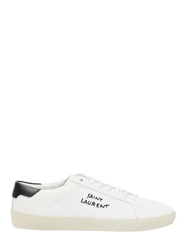 Saint Laurent Court Classic Sl/06 Leather Sneakers - White