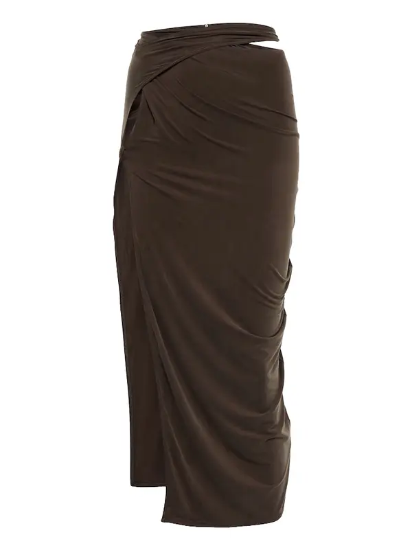 Jacquemus La Jupe Espelho Midi Skirt - Brown