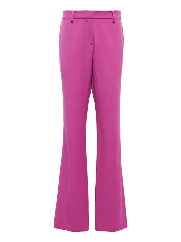 Magda Butrym Low-rise Straight Wool Pants - Purple