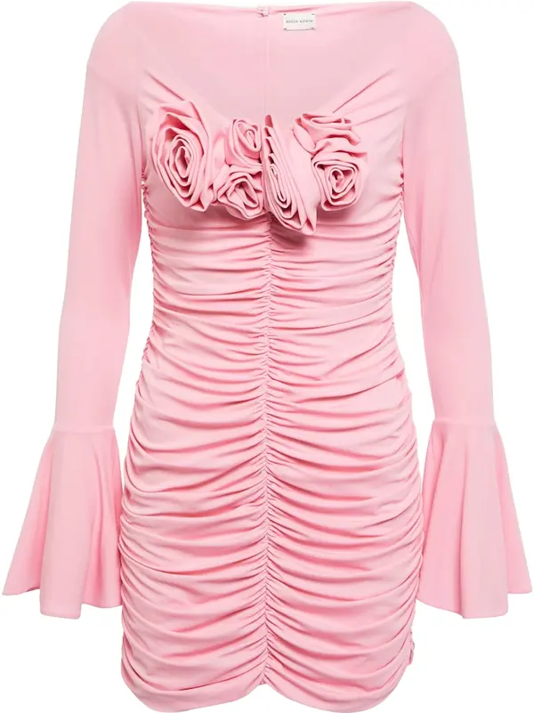 Magda Butrym Ruched Jersey Minidress - Pink