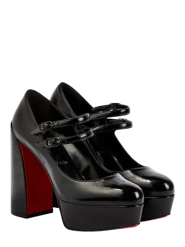 CHRISTIAN LOUBOUTIN Movida Jane 130 Leather Pumps - Black