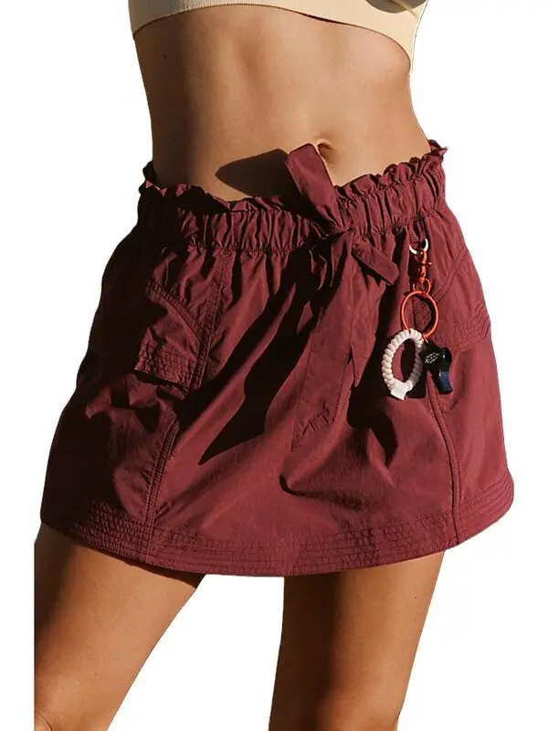 Free People In The Wild Skort - Mahogany