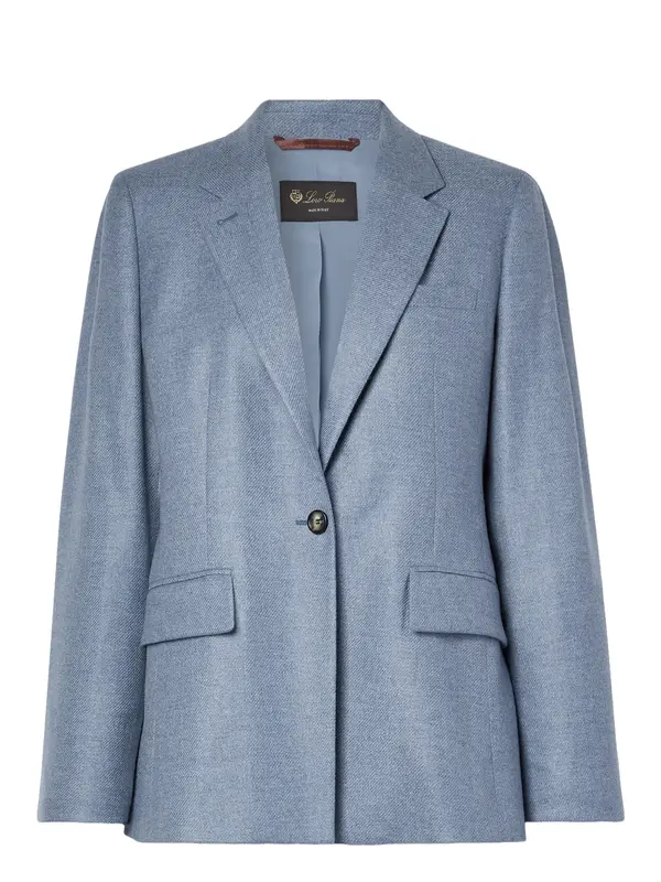 Loro Piana Dorina Cashmere-flannel Blazer - Blue